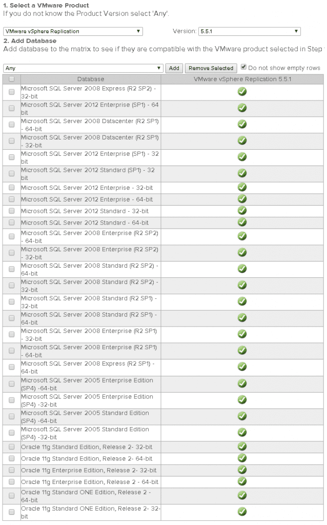 Curiosidades de VMware Product Interoperability Matrix