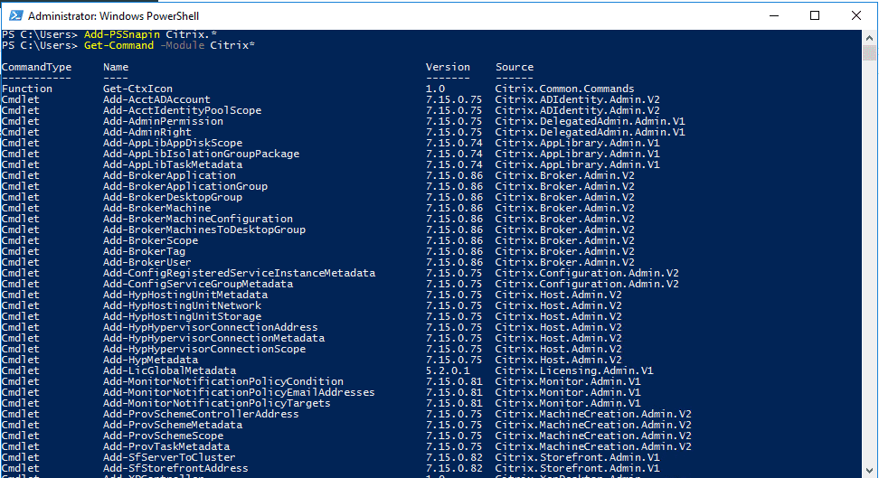 Comandos powershell administración Citrix - Blog Virtualizacion