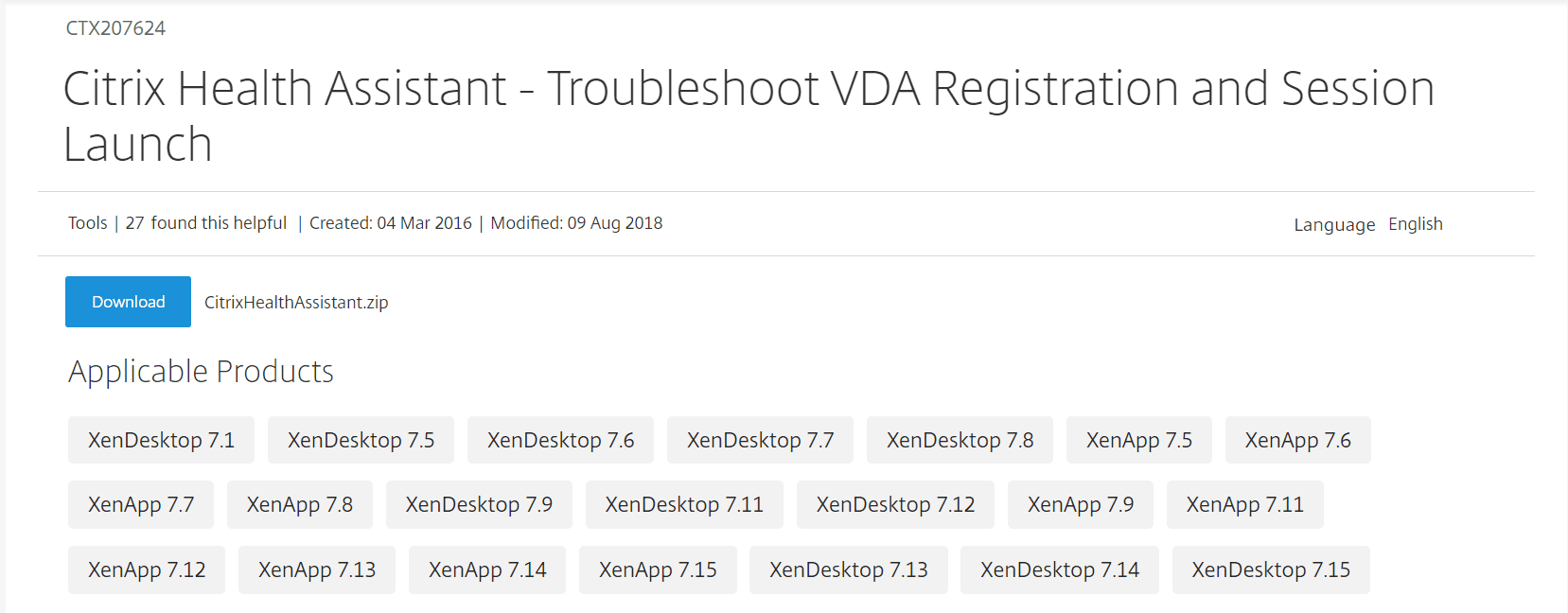 Citrix Health Assistant - Chequear VDA - Blog Virtualizacion