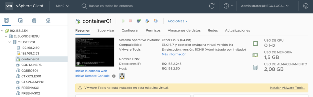 Crear servidores de docker con Docker-Machine en VMware vSphere - Blog Virtualizacion