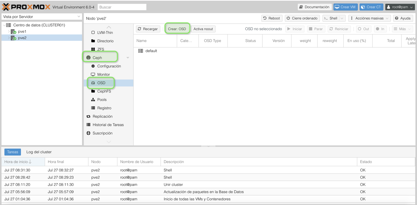 Crear cluster Proxmox con Ceph - Blog Virtualizacion