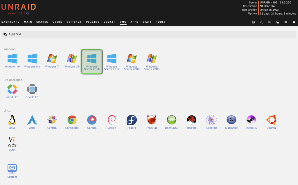 UnRAID: Instalar maquina virtual Windows Server 2022 - Blog Virtualizacion