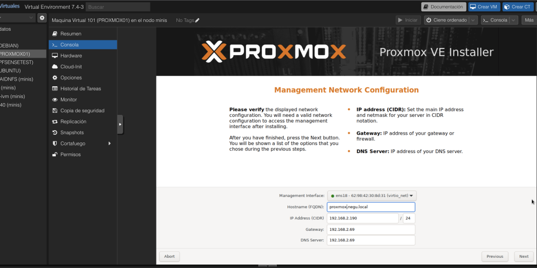 Crear laboratorio Proxmox Nested sobre host físico Proxmox - Blog Virtualizacion