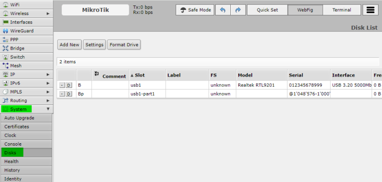 Mikrotik: usar disco SSD en RB5009 - Blog Virtualizacion