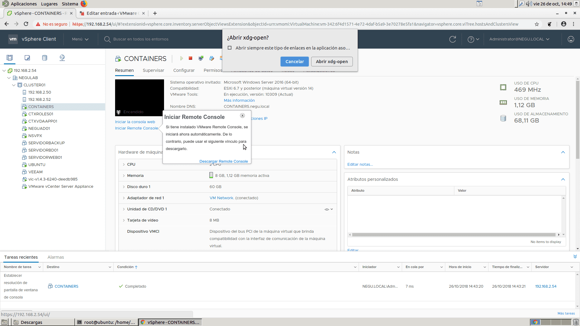 VMware Remote Console en Ubuntu - Blog Virtualizacion
