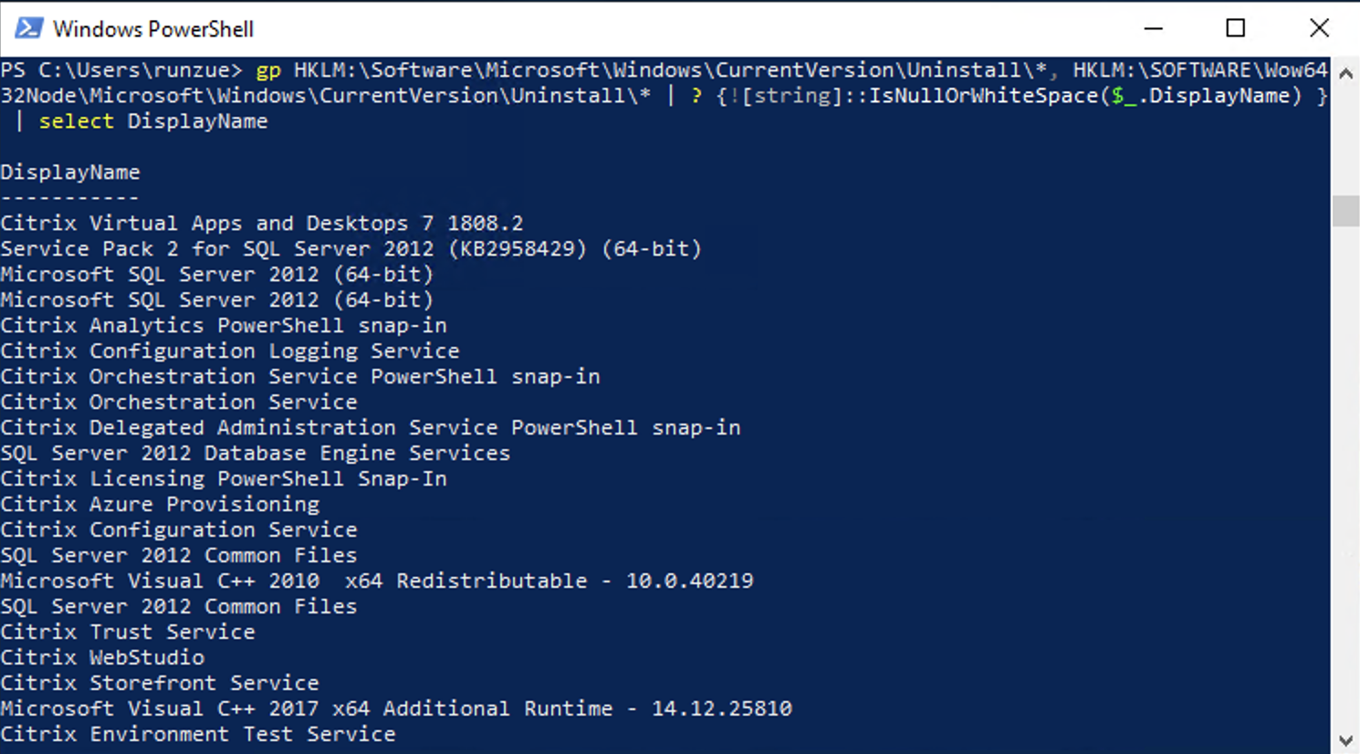 Listar Software en Powershell - Blog Virtualizacion