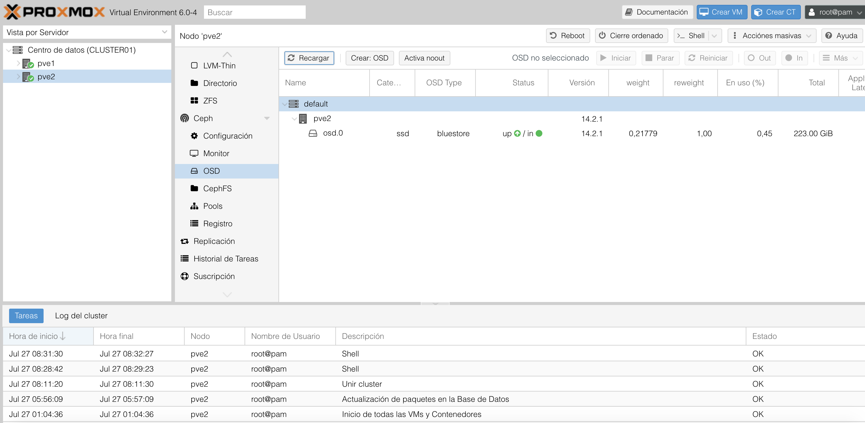 Crear cluster Proxmox con Ceph - Blog Virtualizacion